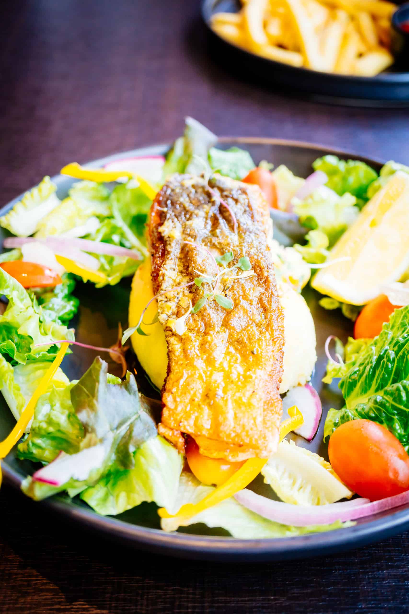 Recipe: Snapper with parmentier potatoes and spring onion, pumpkin and ...